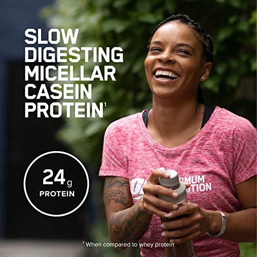 Optimum Nutrition Gold Standard 100% Micellar Casein Protein Powder, Slow Digesting, Helps Keep You Full, Overnight Muscle Recovery, Creamy Vanilla, 4 Pound (Packaging May Vary)