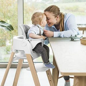 Stokke Steps High Chair, Black - 5-in-1 Seat System - Includes Baby Set - Suits Babies 6-36 Months - Chair Holds Up to 187 lbs. - Tool Free & Adjustable