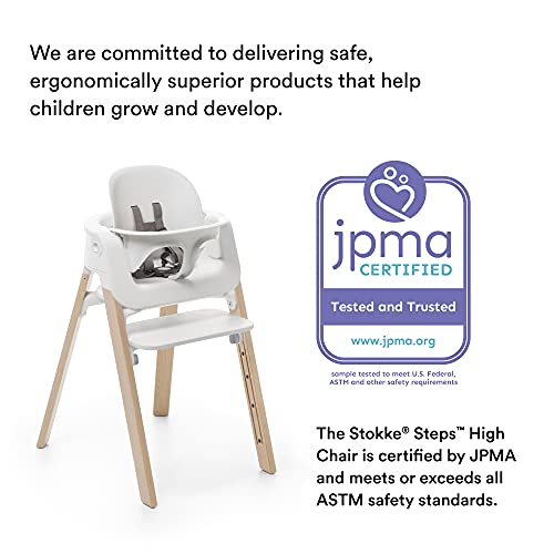 Stokke Steps High Chair, Black - 5-in-1 Seat System - Includes Baby Set - Suits Babies 6-36 Months - Chair Holds Up to 187 lbs. - Tool Free & Adjustable