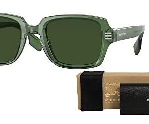 BURBERRY Eldon BE4349 394671 51MM Green/Dark Green Rectangle Sunglasses for Men + BUNDLE With Designer iWear Complimentary Eyewear Kit