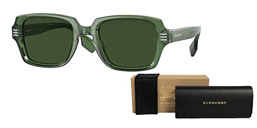 BURBERRY Eldon BE4349 394671 51MM Green/Dark Green Rectangle Sunglasses for Men + BUNDLE With Designer iWear Complimentary Eyewear Kit