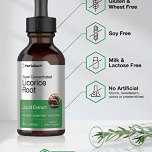 Licorice Root Extract | 2 oz | Alcohol Free | Vegetarian, Non-GMO, Gluten Free Liquid Tincture | by Horbaach