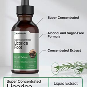 Licorice Root Extract | 2 oz | Alcohol Free | Vegetarian, Non-GMO, Gluten Free Liquid Tincture | by Horbaach