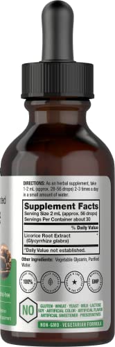 Licorice Root Extract | 2 oz | Alcohol Free | Vegetarian, Non-GMO, Gluten Free Liquid Tincture | by Horbaach