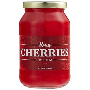 regal 16 oz. red maraschino cherries without stems