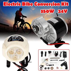 ZAWAYINE 24V 350W Electric Bicycle Conversion Kit Powerful E Bike Rear Wheel Motor Hub, 3300 RPM Bike Conversion Kit, Electric Bike Kits for 22-28 Inchs Regular Bicycles