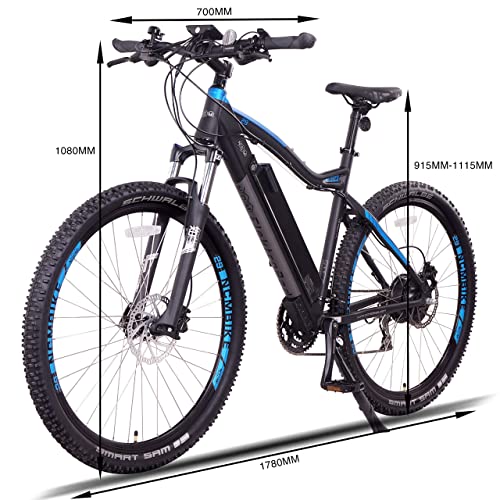 NCM Moscow Plus Electric Mountain Bike eBike 768 Wh 48V/16AH Matte Black 27.5"