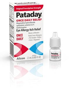 pataday once daily relief allergy eye drops by alcon, for eye allergy itch relief, 2.5 ml