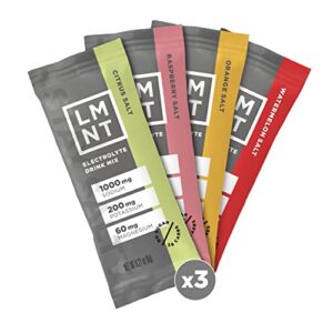 lmnt keto electrolyte powder packets | paleo hydration powder | no sugar, no artificial ingredients | variety pack | 12 stick packs