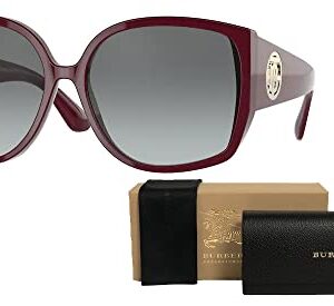 BURBERRY BE4290 340311 61MM Bordeaux/Grey Gradient Square Sunglasses for Women + BUNDLE With Designer iWear Complimentary Eyewear Kit