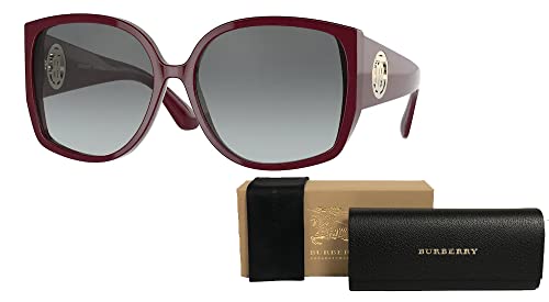 BURBERRY BE4290 340311 61MM Bordeaux/Grey Gradient Square Sunglasses for Women + BUNDLE With Designer iWear Complimentary Eyewear Kit