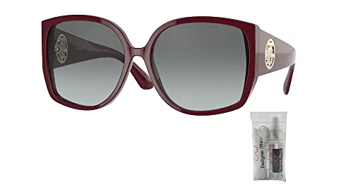 BURBERRY BE4290 340311 61MM Bordeaux/Grey Gradient Square Sunglasses for Women + BUNDLE With Designer iWear Complimentary Eyewear Kit