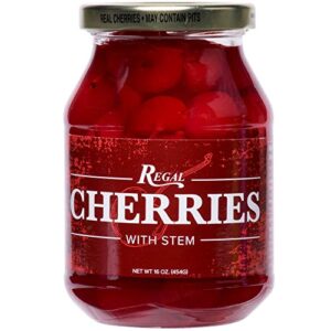 regal 16 oz. red maraschino cherries with stems