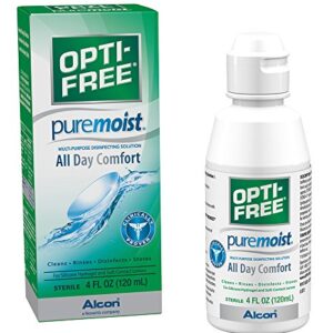 ALCON Opti-free Puremoist Multi-Purpose Disinfecting Solution, White, 4 Fl Oz