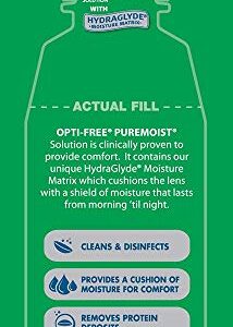 ALCON Opti-free Puremoist Multi-Purpose Disinfecting Solution, White, 4 Fl Oz