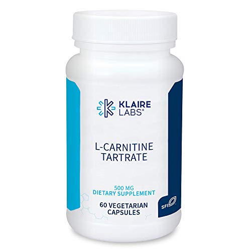 Klaire Labs L-Carnitine Tartrate - 500 mg Amino Acid, Stabilized L-Carnitine - No Synthetic D-Carnitine (60 Capsules)