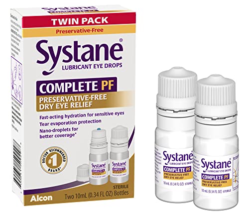 Systane COMPLETE PF Multi-Dose Preservative Free Dry Eye Drops 20ml(Pack of 2 – 10mL bottles)