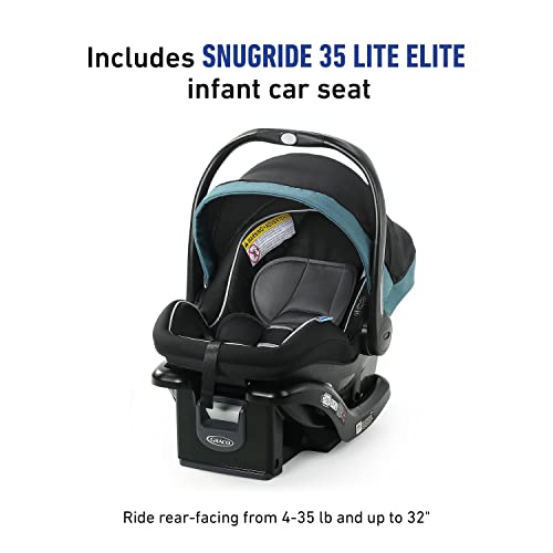 Graco Modes Nest Travel System, Includes Baby Stroller with Height Adjustable Reversible Seat, Pram Mode, Lightweight Aluminum Frame and SnugRide 35 Lite Elite Infant Car Seat, Bayfield