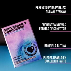 Conversar y Conocerse - 120 tarjetas con preguntas, juegos, conversaciones y más. Divertidos juegos para parejas, juegos de cartas para adultos, Regalos para parejas, juegos de mesa para adultos