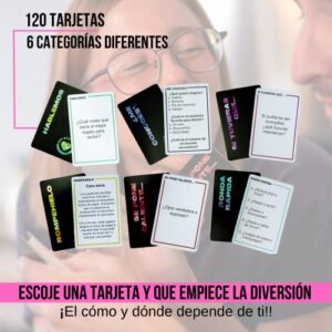 Conversar y Conocerse - 120 tarjetas con preguntas, juegos, conversaciones y más. Divertidos juegos para parejas, juegos de cartas para adultos, Regalos para parejas, juegos de mesa para adultos