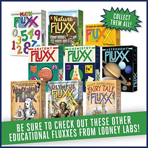 Looney Labs Chemistry Fluxx Card Game - Science Games Card Games for Kids Adult Games Family Games School Games with Elements Atom Molecules Periodic Table 2-6 Player Board Games for Ages 8 and Up