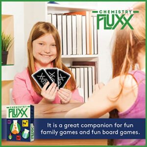 Looney Labs Chemistry Fluxx Card Game - Science Games Card Games for Kids Adult Games Family Games School Games with Elements Atom Molecules Periodic Table 2-6 Player Board Games for Ages 8 and Up