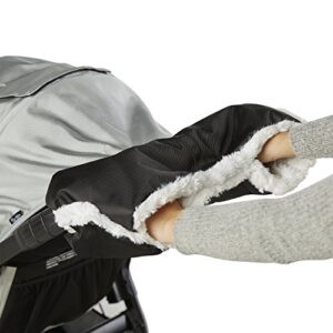 Baby Jogger Plush Stroller Hand Muff - Black Stroller Accessory