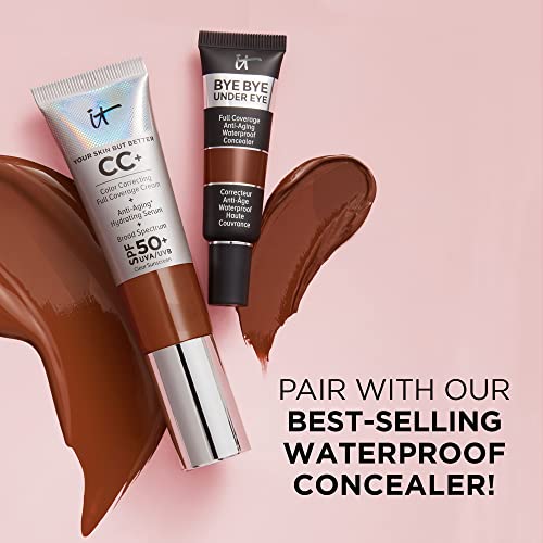 IT Cosmetics CC+ Cream, Light Medium (C) - Color Correcting Cream, Full-Coverage Foundation, Hydrating Serum & SPF 50+ Sunscreen - Natural Finish - 1.08 fl oz