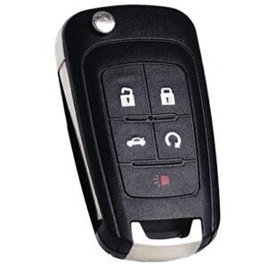 key fob replacement fits for chevy cruze equinox camaro impala malibu sonic buick regal verano encore allure lacrosse gmc terrain 2010-2021 oht01060512 keyless entry remote control 13504199 5 button