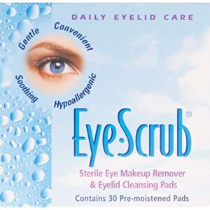 Eye Scrub Sterile Eye Makeup Remover & Eyelid Cleansing Pads 30 ea (Pack of 2)