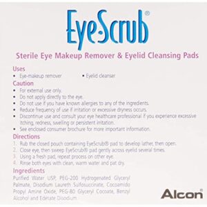 Eye Scrub Sterile Eye Makeup Remover & Eyelid Cleansing Pads 30 ea (Pack of 2)