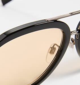 BURBERRY Jude Sunglasses, Black/Yellow, One Size