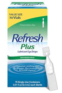 refresh plus lubricant eye drops, value size, 70-0.01 fluid ounce (0.4 ml) containers