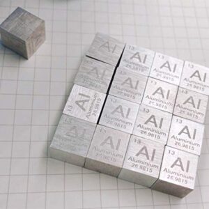 Lingxuinfo High Purity 4N Aluminum Cube Pure Al Block 10mm 99.9% Pure for Element Collection Lab Experiment Material Hobbies