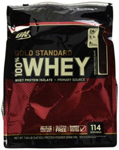 optimum nutrition gold standard 100% whey, double rich chocolate, 7.64 lb (3.47 kg)