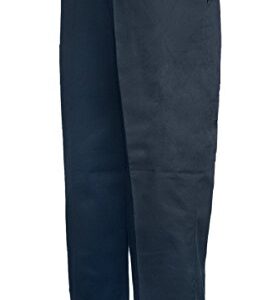 Benefit Wear Mens Full Elastic Waist 5-Pocket Pants with Mock Fly (S, Navy)