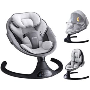 baby swing for infants | electric bouncer for babies,portable swing for baby boy girl,remote control indoor baby rocker with 5 sway speeds,3 seat positions,10 music and bluetooth