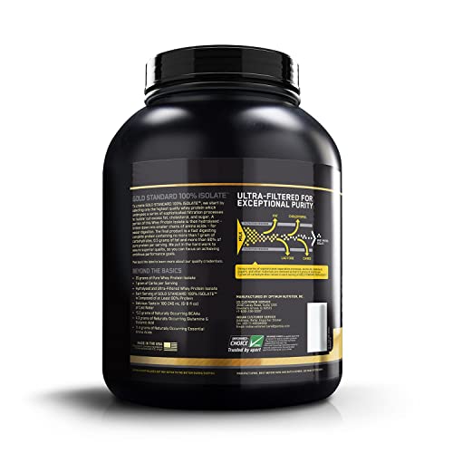 Optimum Nutrition Gold Standard 100% Isolate, Rich Vanilla, 2.91 lbs (1.32 kg)