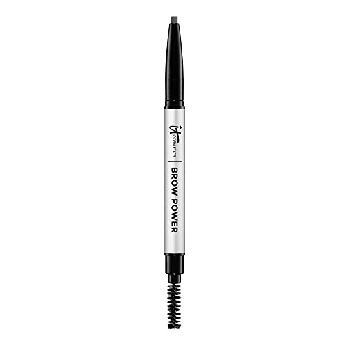 IT Cosmetics Brow Power Eyebrow Pencil, Universal Taupe - Long-Lasting, Budge-Proof Formula - With Biotin - For Light to Medium Brown & Gray Hair Colors - 0.005 oz