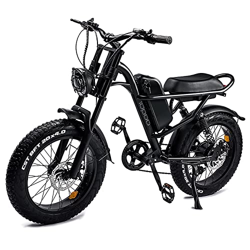 Riding'times Electric Bike for Adults, 20" Fat Tire Ebike, 750W Powerful Motor with Removable Battery, 30MPH & 37 Miles Long Range Off Road Snow Beach Mountain Electric Bicycle