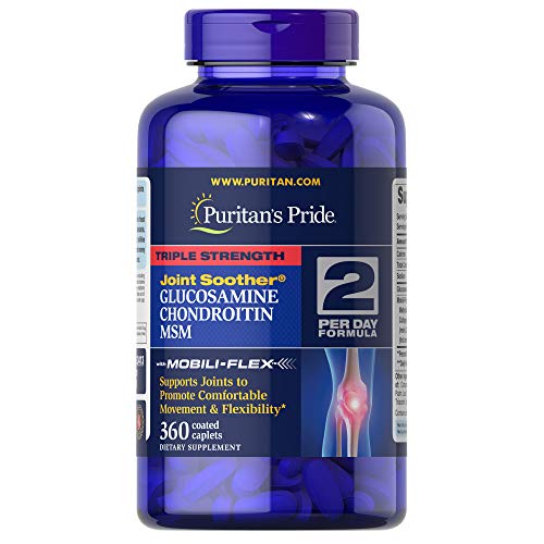 Puritan's Pride Glucosamine, Chondroitin & MSM Joint Soother-2 Per Day Formula, Tablet