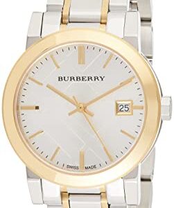 Burberry Silver Dial Two-tone Silver and Gold-tone Bracelet Ladies Watch BU9115