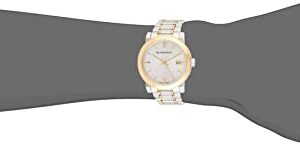 Burberry Silver Dial Two-tone Silver and Gold-tone Bracelet Ladies Watch BU9115