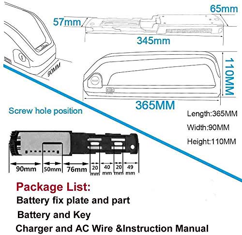 Unit Pack Power Ebike Battery - 48V Electric Bike Battery for 1000W/750W / 500W Motor Bicycle - Lithium Battery Pack - Ebik e Conversion Kit Battery - Cruiser Battery (48V 13AH UPP)