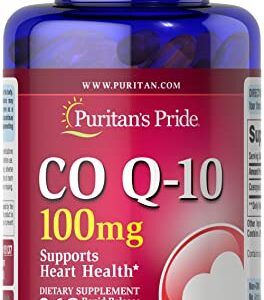 Puritans Pride CoQ10 100mg, Supports Heart Health, 240 Rapid Release Softgels