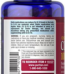 Puritans Pride CoQ10 100mg, Supports Heart Health, 240 Rapid Release Softgels