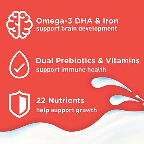 Enfagrow NeuroPro Toddler Nutritional Drink, Natural Milk Flavor, Omega-3 DHA & MGFM for Brain Support, Prebiotics & Vitamins for Immune Health, Non-GMO, Ready to Use Bottle, 8 Fl Oz (24 Bottles)