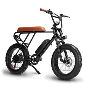 fat tire electric bike, 500w brushless motor, 48v/13ah removable lithium-ion battery, shimano 6-speed e-bike, 40 miles range, 4” wide tires, mini swell electric bike for adults