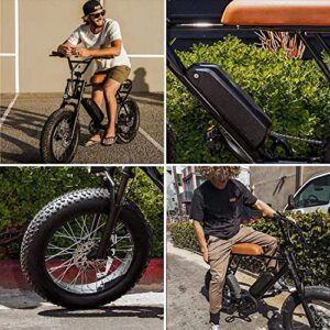 Fat Tire Electric Bike, 500W Brushless Motor, 48V/13Ah Removable Lithium-Ion Battery, Shimano 6-Speed E-Bike, 40 Miles Range, 4'' Wide Tires, Mini Swell Electric Bike for Adults