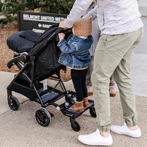 Lascal BuggyBoard Mini Universal Stroller Board, Black, Fits 90% of Strollers Including UPPAbaby, Baby Jogger, Bugaboo, No Need for a Double Stroller for Infant and Toddler, Max Weight 66 lbs.